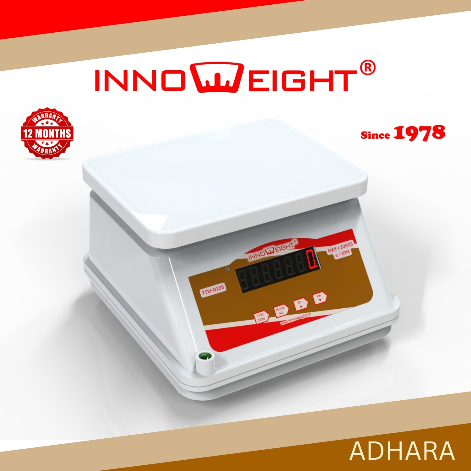 Innoweight® Adhara Digital Weighing Scale. Table Top Model.