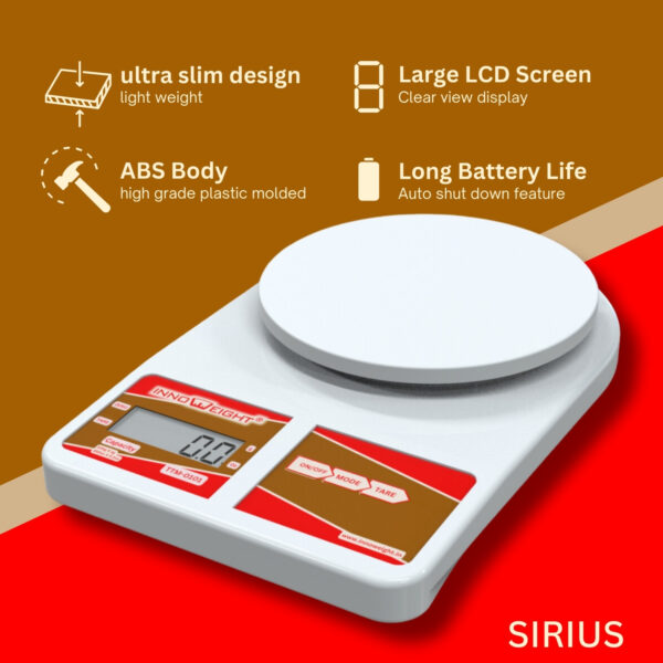 Innoweight Sirius Portable Weighing Scale. Thin Form Factor. 10kg